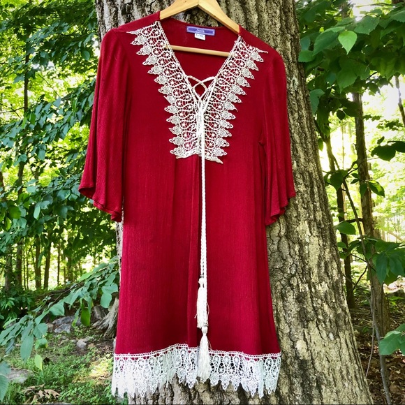 Highness | Tops | Highness Boho Tunic With Lace Appliqu | Poshmark